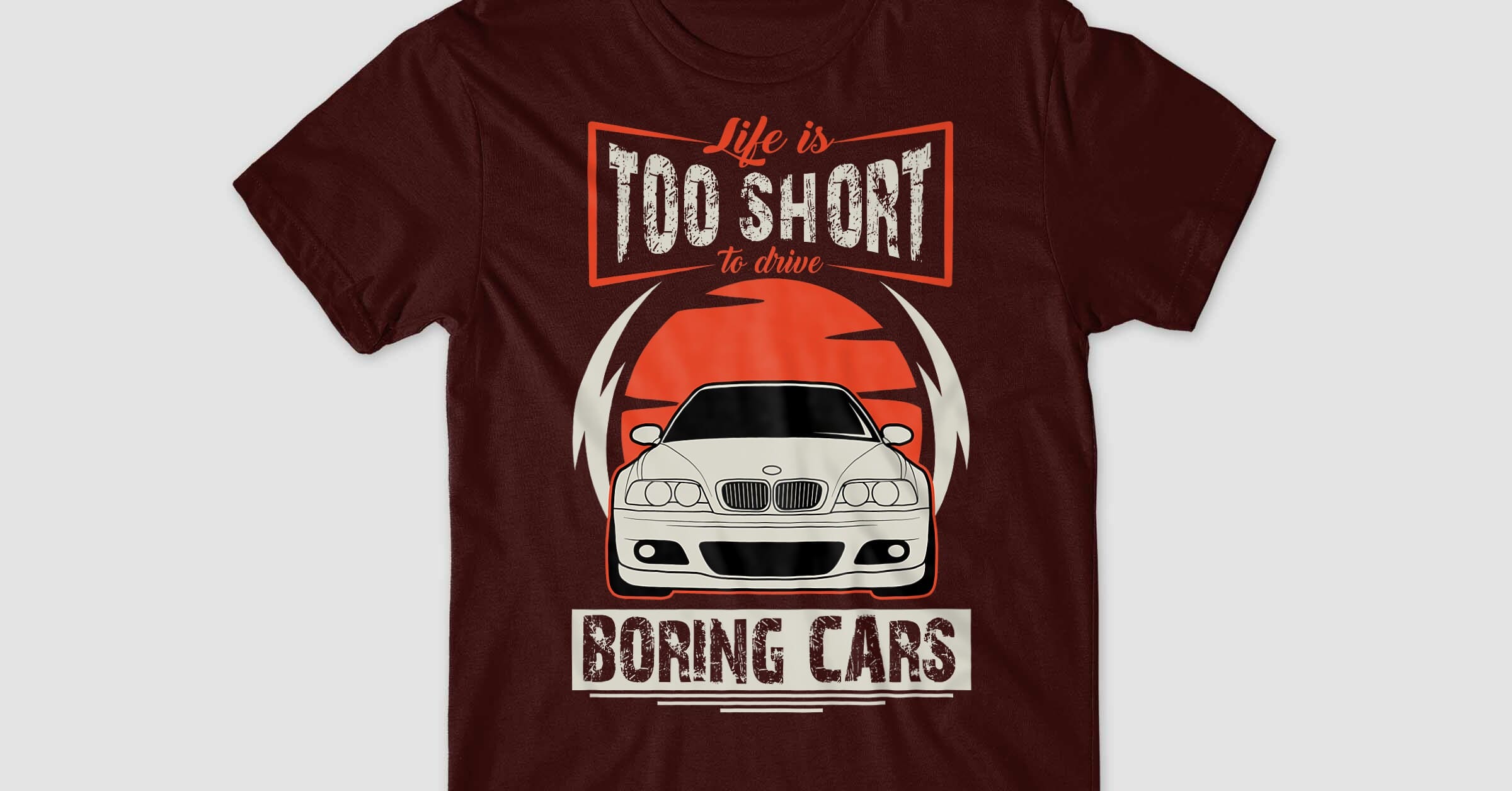 Life is too short to drive boring cars - BMW E46 Póló - BMW